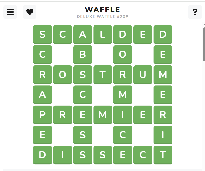 This Week’s Waffle Deluxe Answers | Hints & Answer for Game #209, (May ...
