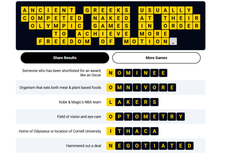 Acrostic Answers for June 18, 2026 - Puzzlesbay